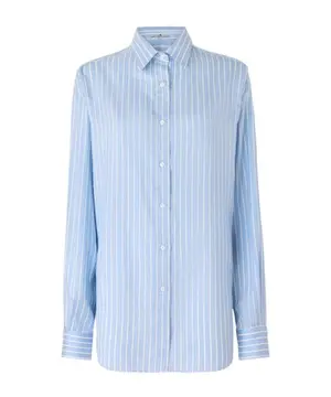 Ermanno Scervino Silk Shirt With A Masculine Striped Allure