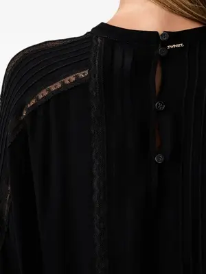 TWINSET Lace-trim Pleated Blouse
