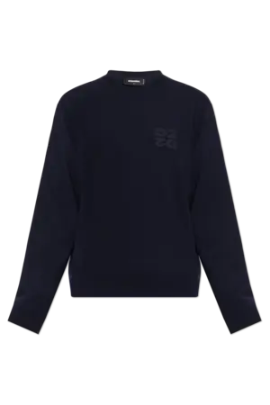 Dsquared2 Wool Crew Neck Sweater - Navy Blue