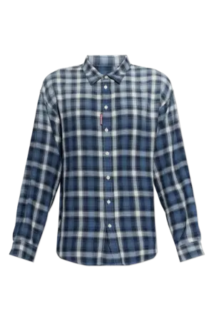Dsquared2 Cotton Checked Shirt - Blue