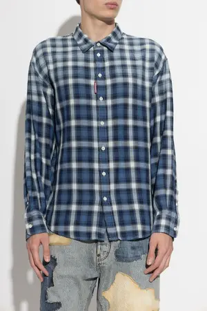 Dsquared2 Cotton Checked Shirt - Blue