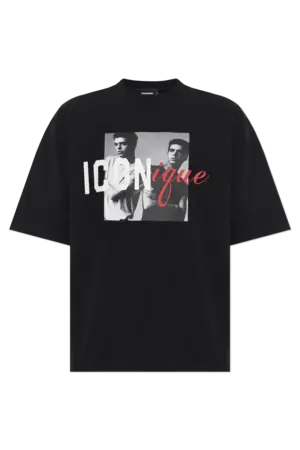 Dsquared2 Cotton T-shirt With Print - Black