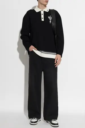Amiri Wool Long-sleeved Polo Shirt