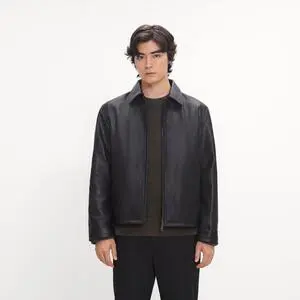 Theory City Jacket In Leather - Black