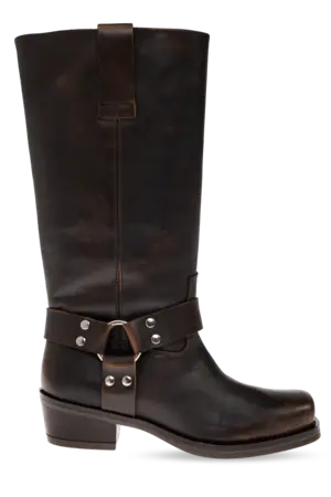 POSA Leather Heeled Boots ‘texas - Brown