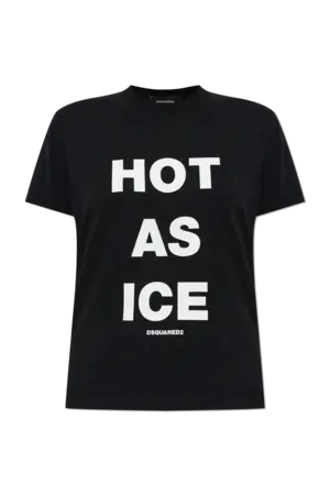 Dsquared2 Cotton T-shirt With Print - Black