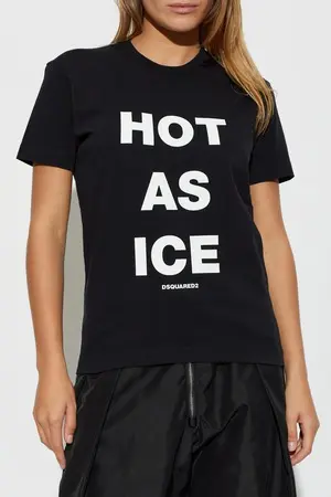 Dsquared2 Cotton T-shirt With Print - Black