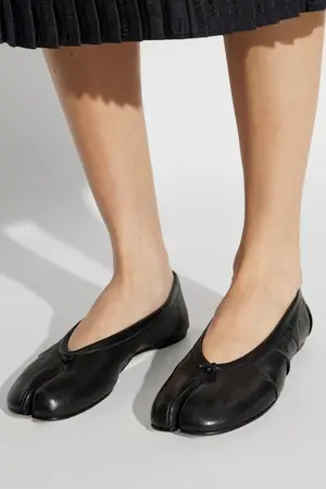 MAISON MARGIELA Leather Ballerinas With ‘tabi’ Cut-out