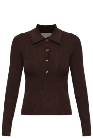 Michael Kors Long Sleeve Polo - Brown