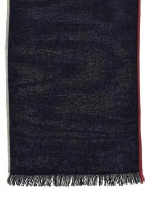 Brunello Cucinelli Contrast Border Scarf - Blue