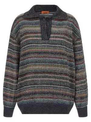 Missoni Lamé Yarn Polo Shirt - Multicolor