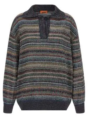 Missoni Lamé Yarn Polo Shirt - Multicolor