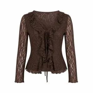YUMI Ruffle Lace Top