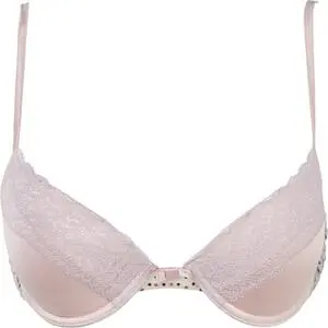 LES JUPONS DE TESS The Wild Rose Push-up Bra - Grey
