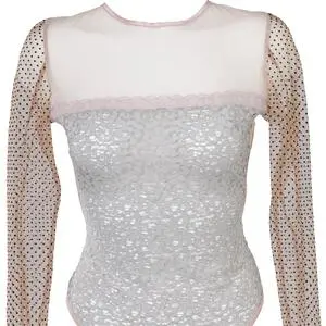LES JUPONS DE TESS The Wild Rose Lace Bodysuit