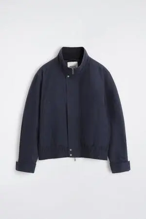 Cos Padded Mock-neck Bomber Jacket Navy