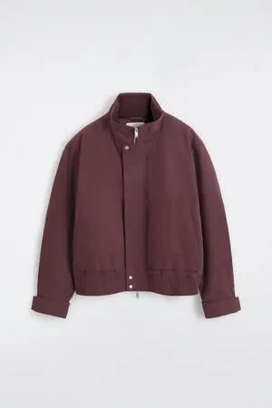 Cos Padded Mock-neck Bomber Jacket - Red