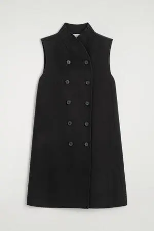 Cos Double-faced Wool-blend Mini Dress - Black