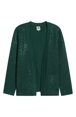 Anne Klein Diamond Heatset Cardigan - Pine Forest