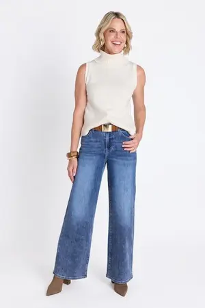 THE NOLI SHOP Celeste Slim Palazzo Jeans
