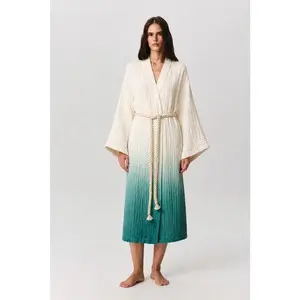 BULDAN'S Degrade Muslin Bathrobe - Blue