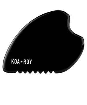 KOA+ROY Large Black Obsidian Body Gua Sha Tool - None