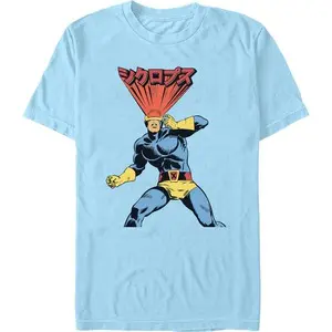 MARVEL: X-MEN '97 Cyclops Laser Beam Short Sleeve T-shirt - Light Blue