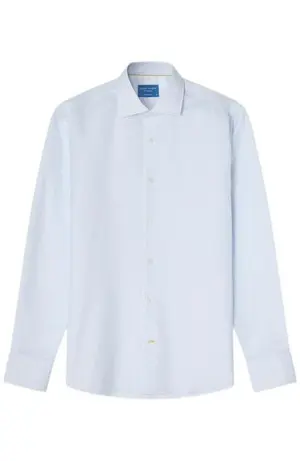 Robert Talbott Reynolds Thin Stripe Shirt - Light Blue