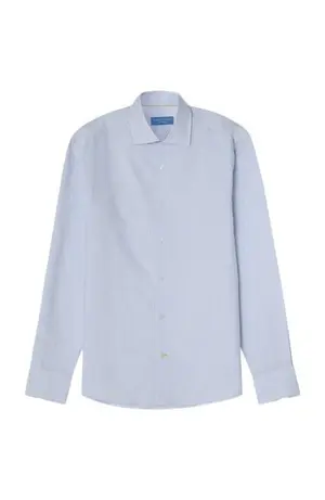 Robert Talbott Reynolds Ultra Light Weight Brushed Fine Stripe Shirt - Blue