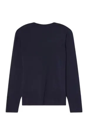 Robert Talbott Lawrence Wool Silk Fine Gauge Jersey Long Sleeve Tee