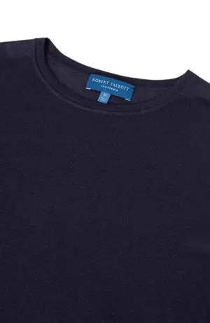 Robert Talbott Lawrence Wool Silk Fine Gauge Jersey Long Sleeve Tee