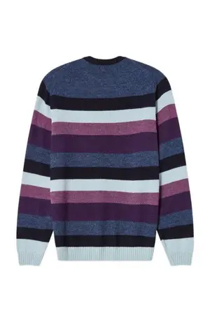 Robert Talbott Radcliffe Striped Crewneck Sweater - Blue Multi