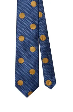 Robert Talbott Robert Textured Spot Best Of Class Necktie - Blue