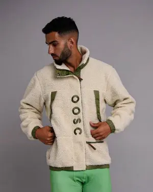 OOSC Fleece Jacket - Cream/khaki