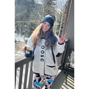 OOSC Fleece Jacket - White/black
