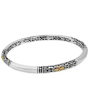 DEVATA Filigree Bangle Slide-on Bracelet - Silver