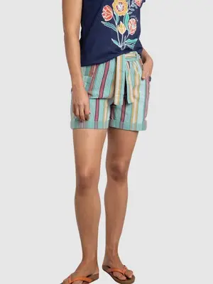 WEIRD FISH Wilder Striped Summer Shorts - Multi