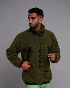 OOSC Fleece Jacket - Khaki/black
