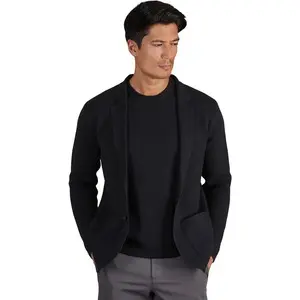 PAUL JAMES Midweight Cotton Deconstructed Blazer - Black