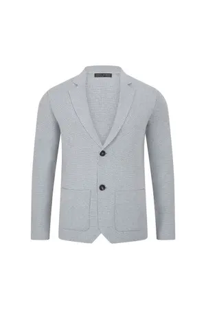 PAUL JAMES Midweight Cotton Deconstructed Blazer - Lightgrey