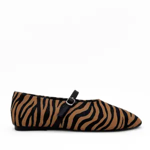 AMIE RAFA Lori Zebra Mary Jane Flats