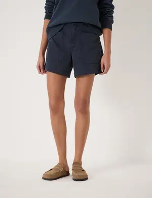 HUSH Cordi Cotton Shorts - Dark Navy