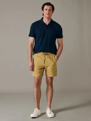 Aubin Whithorn Drawstring Short - Sand