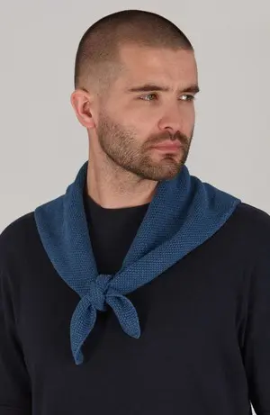 PAUL JAMES Cotton Textured Neckerchief - Bluemel