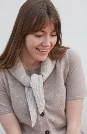 PAUL JAMES Cotton Textured Neckerchief Oatmeal