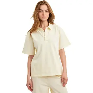 BEACH LIFE BY GOTTEX Summer Lounge Cotton Polo T Shirt - Ivory