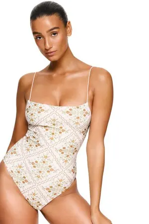GOTTEX Love Notes Reversible Open Back One Piece Swimsuit