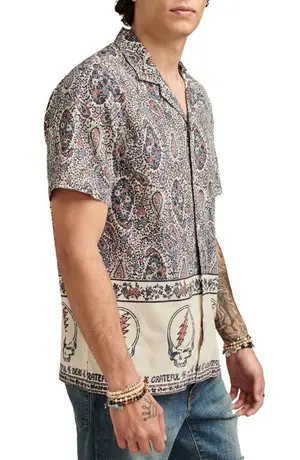 Lucky Brand Grateful Dead Floral Camp Shirt