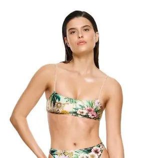 GOTTEX Jungle Treasure Scoop Neck Bikini Top Swimsuit - Multi-jungle