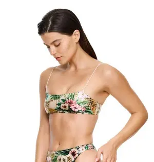 GOTTEX Jungle Treasure Scoop Neck Bikini Top Swimsuit